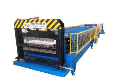 China Color Steel Roof Panel Roll Forming Machine 0.7-1.2mm Thickness 8-12m/min Speed with 16 Roller Stands for sale
