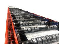 China 0.25mm - 0.8mm Corrugated Roof Panel Roll Forming Machine With Material Width 1220mm for sale