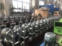 China Hydraulic Cutting Square 0.8mm Ridge Cap Roll Forming Machine for sale