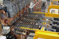 China PLC Pallet Rack Mesh Welding Machine 1500mm Width 390KVA Power Automated Supermarket Storage System for sale
