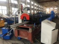 China Joint and Weld Racking Step Beam Roll Forming Machine 1.5-2mm with Saw Cutting and 3T Decoiler for sale