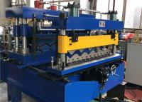 China Automatic PLC Control 0.7mm Glazed Tile Roll Forming Machine 16 Stages 7.5kW for sale