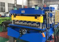 China 0.7mm PPGI Colored Steel Glazed Roofing Tile Roll Forming Machine 16 Stations 75mm Shaft for sale