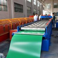 China 0.4mm Color Sheet Roof Panel Roll Forming Machine 5.5KW Hydraulic Station 16 Stations for sale