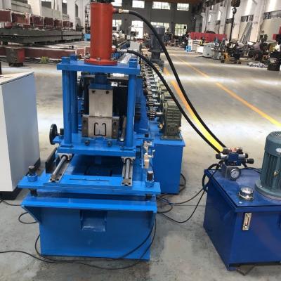 China 10m/Min 11KW Door Guide Rail Rack Roll Forming Machine 3 Tons Manual for sale
