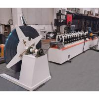 China 5.5KW Hydraulic Servo Following Cutting Stainless Steel Glass Guardrail Forming Machine 18 Stations for sale