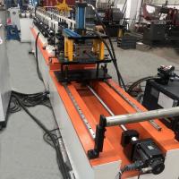China 5.5KW Hydraulic Servo Following Cutting Stainless Steel Glass Guardrail Forming Machine 18 Stations for sale