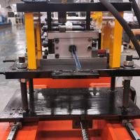 China 5.5KW Hydraulic Servo Following Cutting Stainless Steel Glass Guardrail Forming Machine 18 Stations for sale