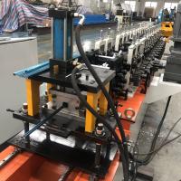 China 5.5KW Hydraulic Servo Following Cutting Stainless Steel Glass Guardrail Forming Machine 18 Stations for sale