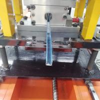China Stainless Steel Glass Sliding Door Channel Roll Forming Machine 30m/min Servo Cutting for sale
