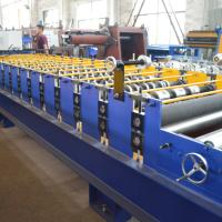 China 1220mm Galvanized Steel PPGI Metal Tile Roof Panel Roll Forming Machine for sale