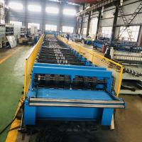 China Servo Following Cutting Embossing 20M/Min Deck Floor Roll Forming Machine for sale