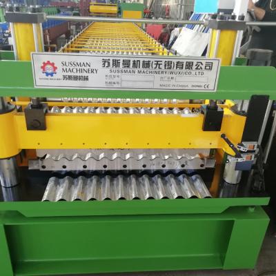 China 1064mm Width Aluminum Zinc Roof Panel Roll Forming Machine for sale