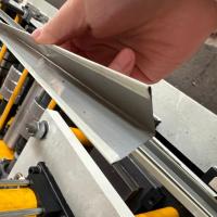 China Galvanized Steel 0.9mm Thickness Corner Drywall Angle Sheet Roll Forming Machine With PLC Control for sale