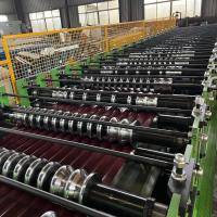 China 0.17-0.45mm Thickness Plc Double Layer Roll Forming Machine With Front Manual Cutting for sale