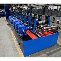 China 90*70mm Storage System Shelf Upright Racking Metal Silo Roll Forming Machine for sale