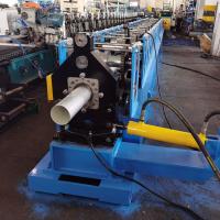 China Color Steel Round Downspout Roll Forming Machine 0.4-0.8mm Thickness 75mm Diameter for sale