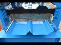 China Color Steel 760mm Width Boltless Joint Hidden Roof Panel Roll Forming Machine for sale