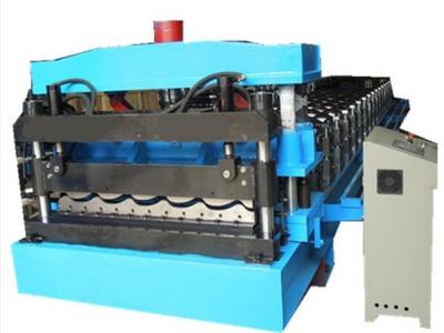 China 0.3-0.8mm Color Steel Roofing Sheet Cold Roll Forming Machine 16 Stations 70mm Shaft for sale