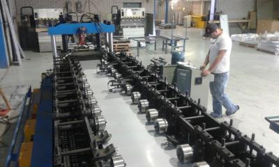 China Fully Automatic Galvanized Steel Rack Shelving Roll Forming Machine 100-275mm Width 5.5KW Motor for sale