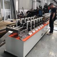China Stainless Steel L Type Corner Angle Roll Forming Machine 0.3-0.8mm Thickness 17 Rollers PLC Control for sale