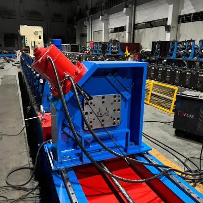 China Galvanized Steel Racking Upright Roll Forming Machine 1.2-2mm Thickness 76x70 Profile with Hole Punching for sale