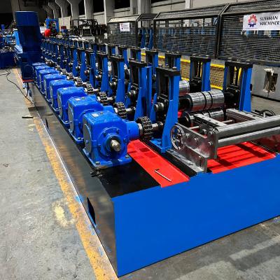 China Galvanized Steel Pallet Upright Rack Roll Forming Machine 90x70 100x70 120x70 for sale