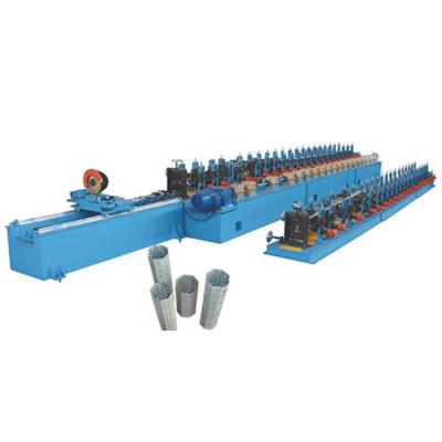 China 40mm 60mm 70mm Octagon Tube Roll Forming Machine for Roller Shutter Door with Fly Saw Cutting for sale