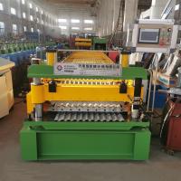 China 0.3mm Corrugated Metal Roof Sheet Panel Roll Forming Machine PLC Control for sale