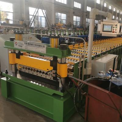 China 0.3mm Corrugated Metal Roof Sheet Panel Roll Forming Machine PLC Control for sale