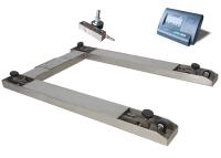 China Carbon Steel 3t Movable U Shaped Floor Pallet Scale for sale