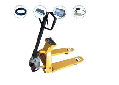 China Hand Moveable Load Cells Electric Forklift Pallet Jack With Weight Scale for sale