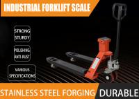China Carbon Steel Manual Type Forklift 2000Kg Hand Pallet Jack With Weight Scale for sale