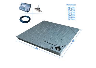 China Mild Steel Structure Digital Floor Scale Powder Coated 1T 3 Ton for sale