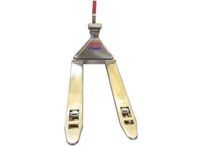 China 1000kg 2t Stainless steel Moveable Hand Lift Forklift Hoist Pallet Jack With Weight Scale for sale