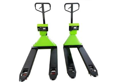 China Carbon Steel 1 Ton Hydraulic Pump Manual Weighing Scale Pallet Truck for sale