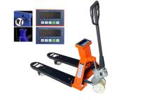 China Hydraulic Pump Manual Forklift Pallet Jack With Weight Scale 2 Ton Capacity for sale