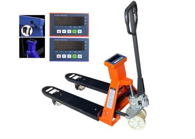 China Hydraulic Pump Manual Forklift Pallet Jack With Weight Scale 2 Ton Capacity for sale