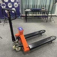 China PU Wheels 3000kg Digital Pallet Jack Truck Weight Scale In Industrial Warehouse for sale