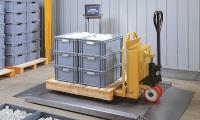 China Industrial Digital RS232 Hand Pallet Jack Truck Weight Scale 3000KG 690mm Width for sale