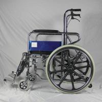 China Multi-Function Aluminum Manual Wheelchair 100kg Capacity Detachable Elevating Footrest U Shape Commode Seat for sale