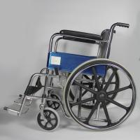 China Folding Transport Wheelchair 100kg Capacity Chromed Steel Frame Post Surgical Care for sale