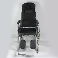 China Multi Function Aluminum Manual Wheelchair 100kg Capacity Double Cross Bar for sale