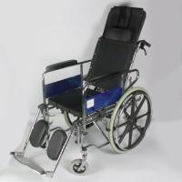 China Multi Function Aluminum Manual Wheelchair 100kg Capacity Double Cross Bar for sale