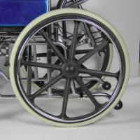 China Aluminum Manual Wheelchair with U Shape Commode Seat 100kg Capacity 44cm Seat Width for sale