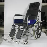 China Aluminum Manual Wheelchair with U Shape Commode Seat 100kg Capacity 44cm Seat Width for sale