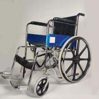 China Folding Steel Wheelchair 100kg Weight Capacity for Disabled Elderly Care for sale