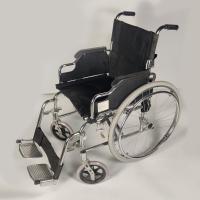 China Foldable Aluminum Manual Wheelchair 100kg Capacity Flip-Up Armrest Lightweight for sale