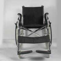 China Collapsible Lightweight Aluminum Manual Wheelchair 44cm Seat Width Flip Up Desk Armrest for sale
