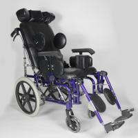 China Premium Aluminum Pediatric Wheelchair with High Back 50cm Seat Width 100kg Capacity for sale